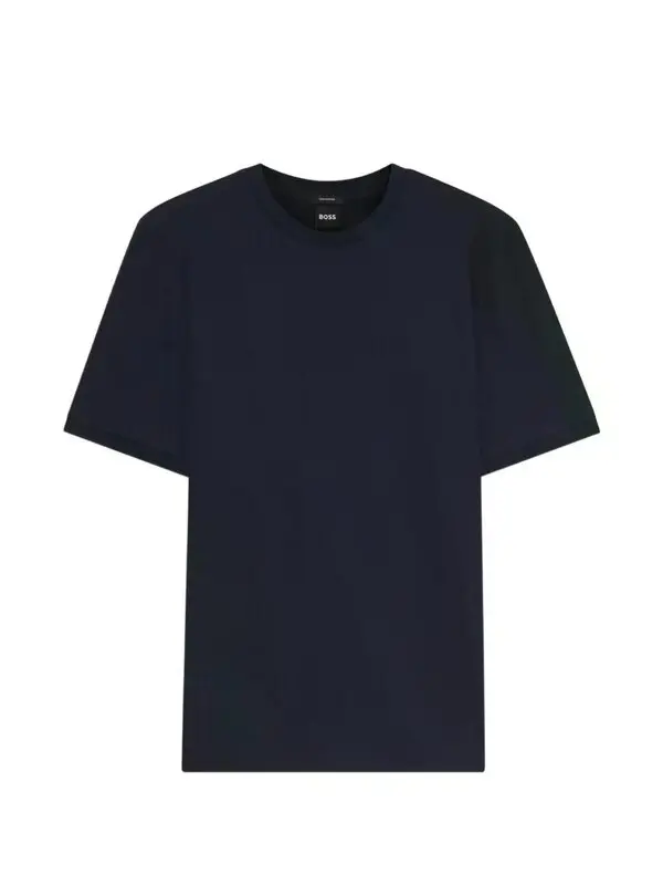 BOSS Geometric-jacquard T-shirt In Cotton