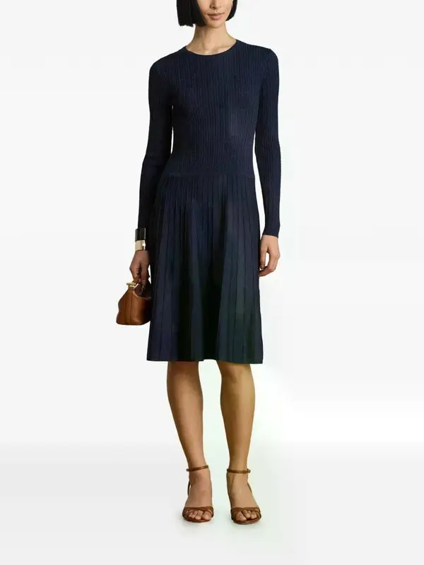 Ralph Lauren Ribbed Crewneck Midi Dress