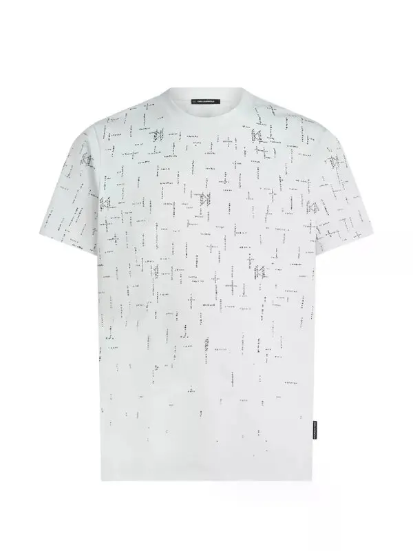Karl Lagerfeld Monogram Rhinestone-embellished T-shirt