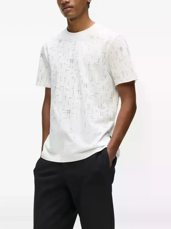 Karl Lagerfeld Monogram Rhinestone-embellished T-shirt