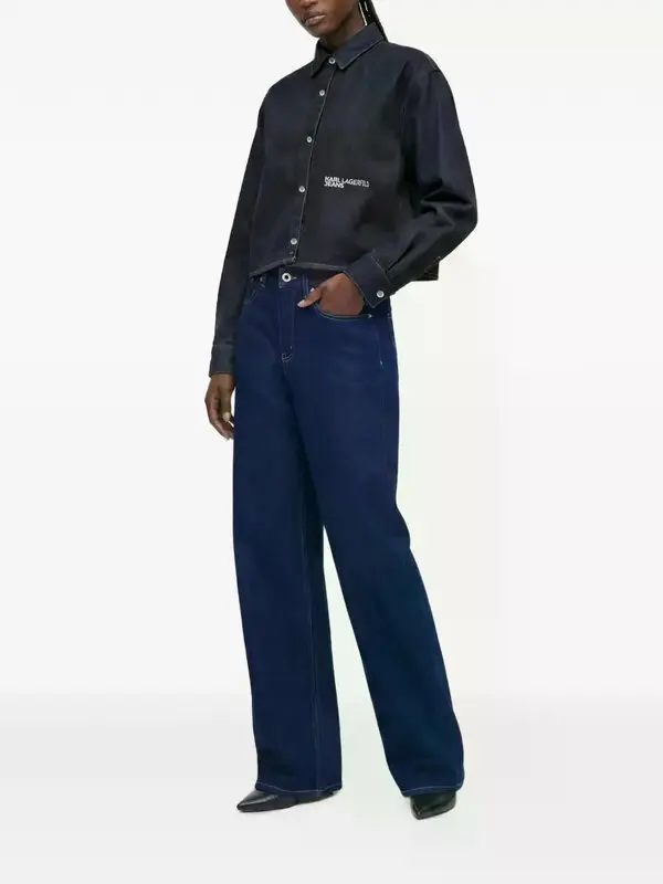 Karl Lagerfeld High-waisted Wide-leg Jeans