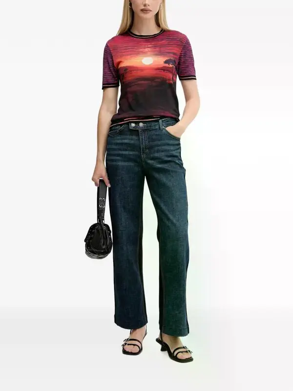 Desigual Sunset-print T-shirt