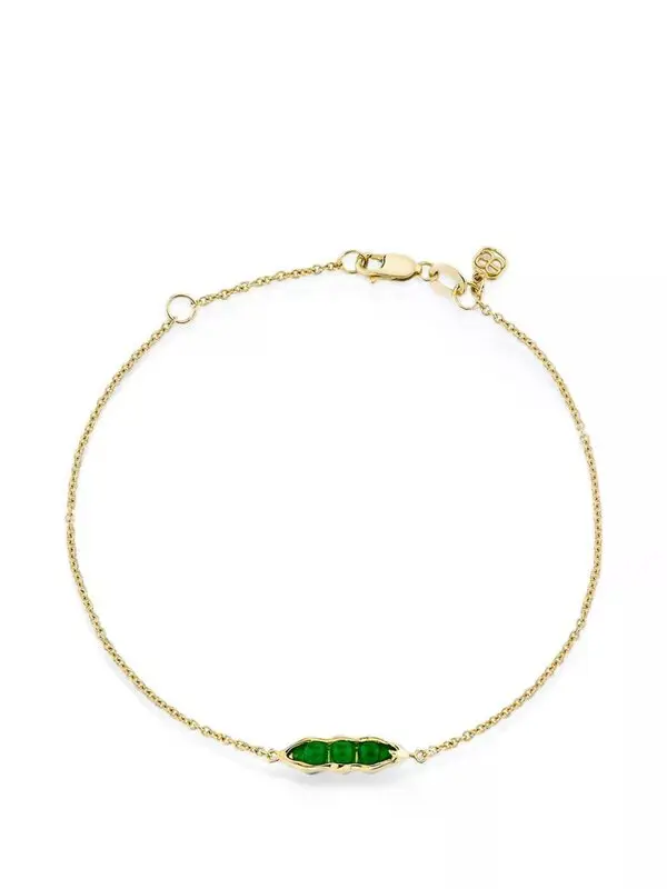 SYDNEY EVAN Yellow Pea Pod Charm Bracelet - Gold