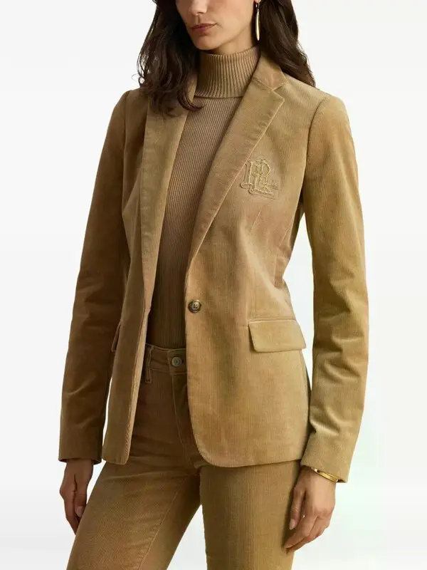 Ralph Lauren Bullion Corduroy Patch Blazer - Neutrals
