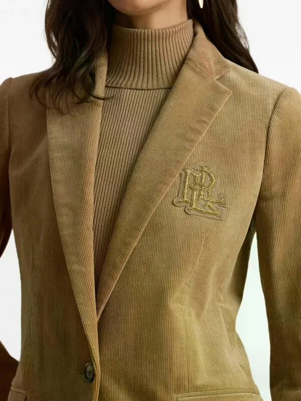 Ralph Lauren Bullion Corduroy Patch Blazer - Neutrals