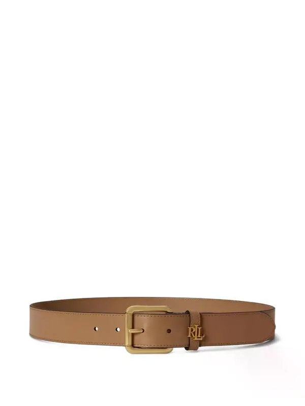 Ralph Lauren Logo Plaque Leather Belt