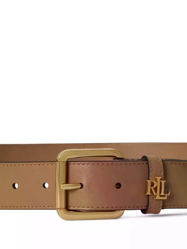 Ralph Lauren Logo Plaque Leather Belt
