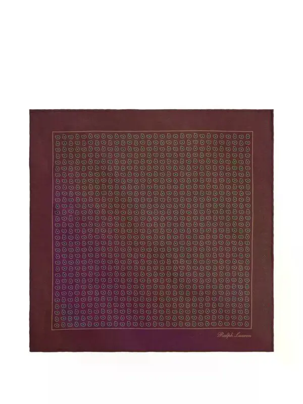 Ralph Lauren Purple Label Paisley-print Silk Pocket Square - Brown