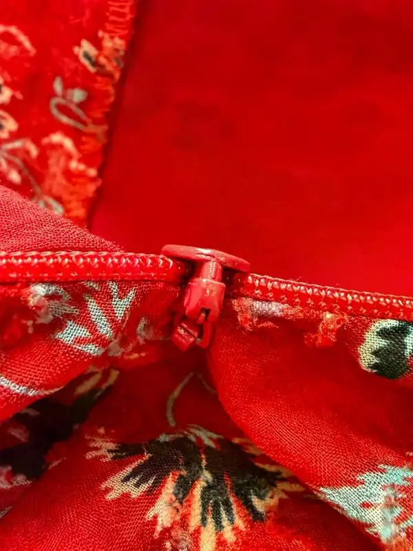 Ba&sh Floral Print V-neck 3/4 Sleeve Midi Dress
