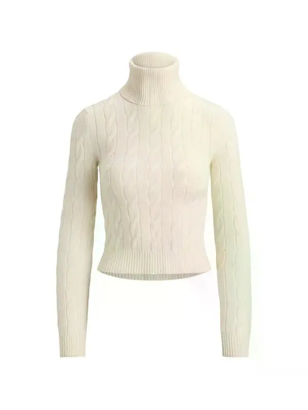 Ralph Lauren Cable-knit Turtleneck Sweater - Neutrals