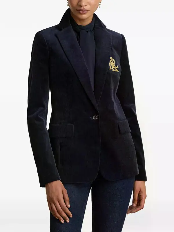 Ralph Lauren Bullion-patch Corduroy Blazer - Blue