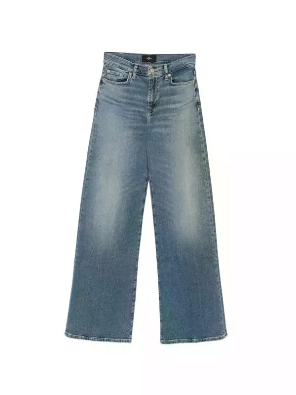 7 For All Mankind Belt-loop Pocket Wide Leg Jeans
