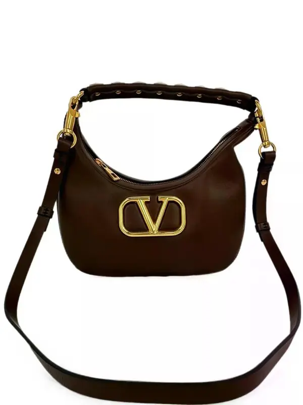 Red Valentino Stud Sign Bag - Brown