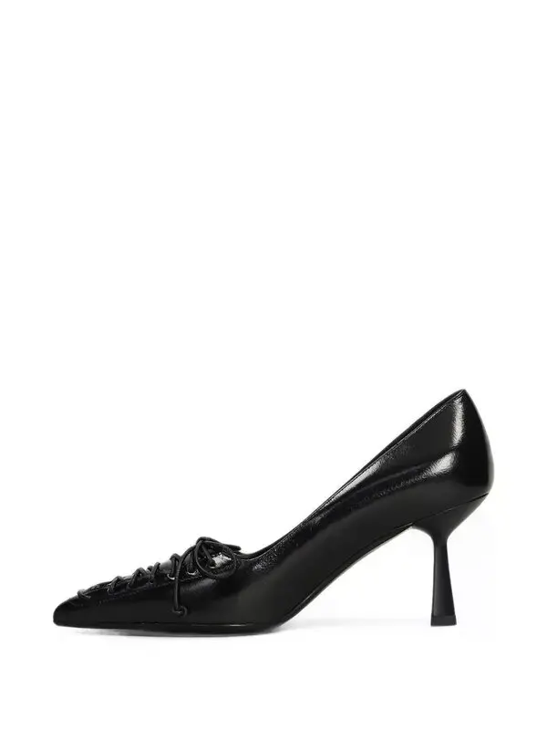 CHANTAL Lace-up Pointed-toe Pumps - Black