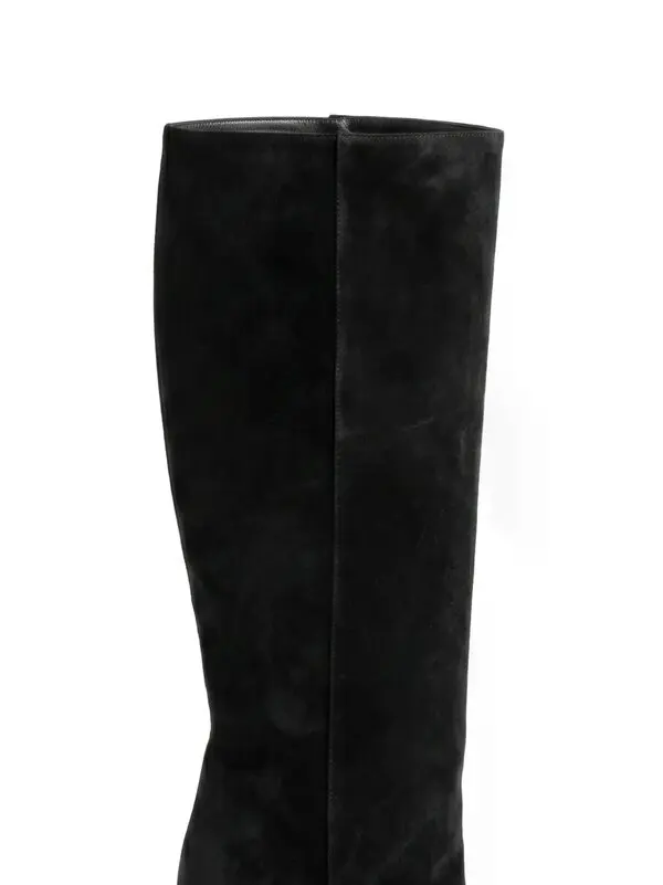 Gucci Suede Stiletto High Heel Pointed Toe Boots