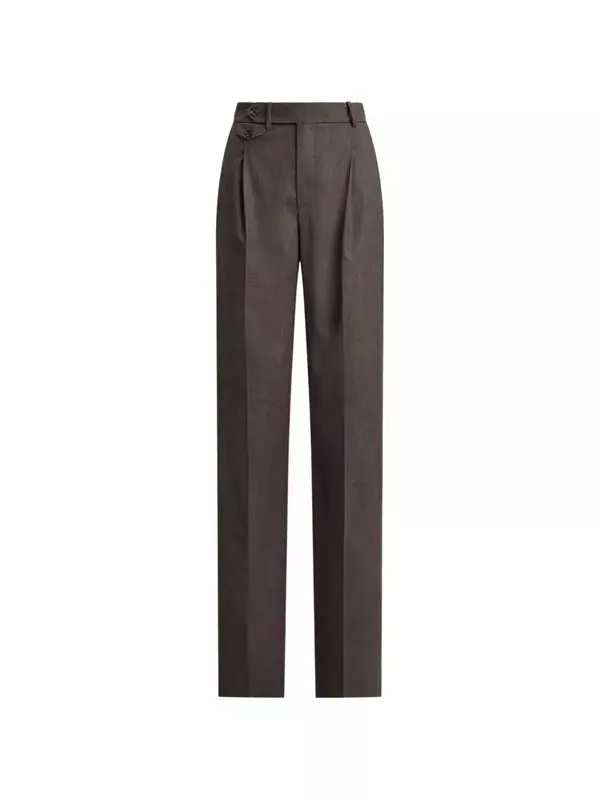 Ralph Lauren Brie Pleated Straight-leg Trousers