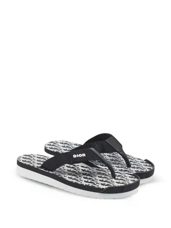Dior Oblique Canvas Thong Sandals