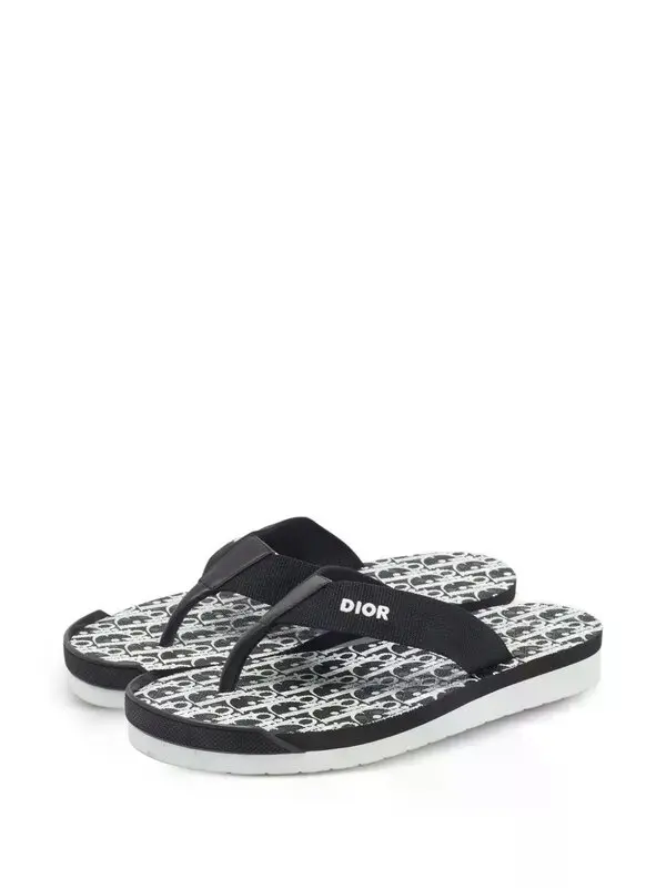 Dior Oblique Canvas Thong Sandals