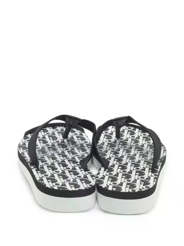 Dior Oblique Canvas Thong Sandals