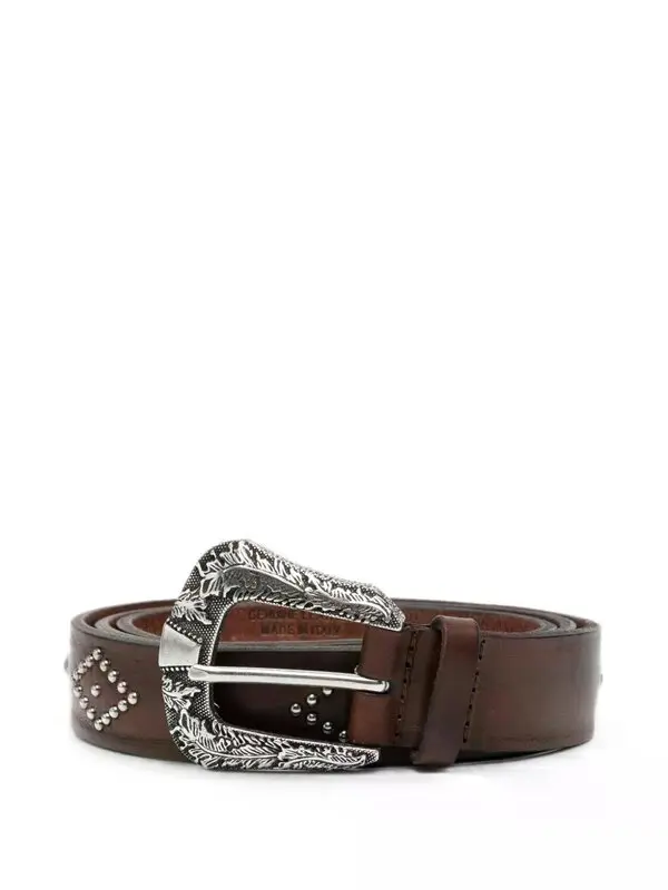 Orciani Stud-embellished Leather Belt