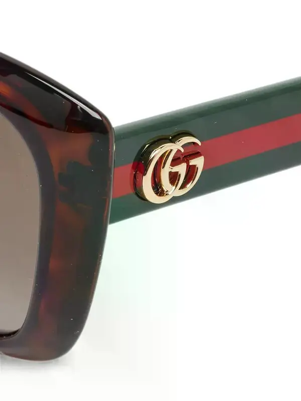 Gucci Tortoise-effect Butterfly Sunglasses