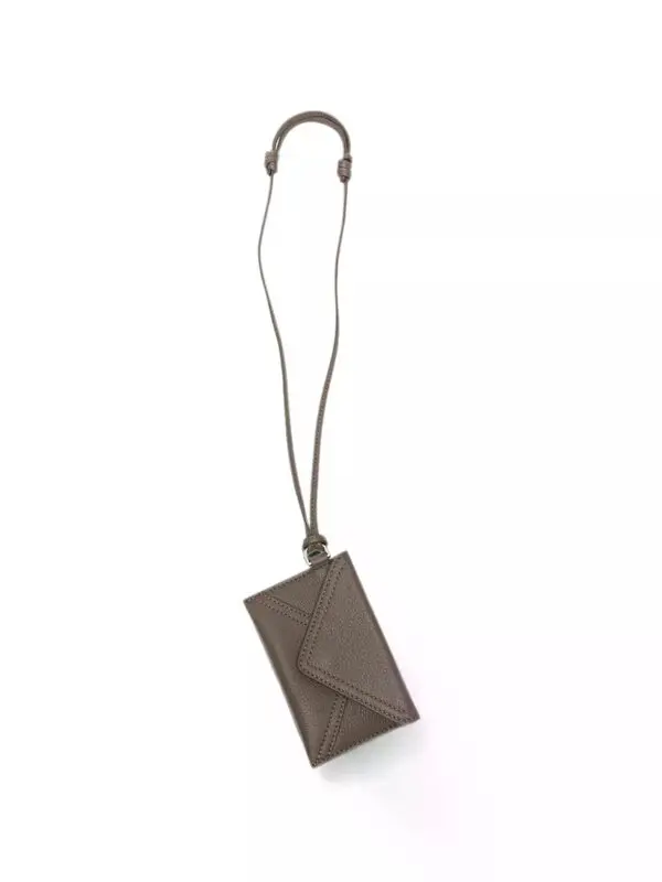 AMI Paris Etienne Envelope-style Leather Card Holder