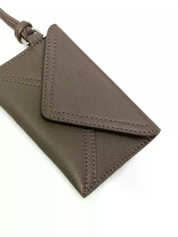 AMI Paris Etienne Envelope-style Leather Card Holder