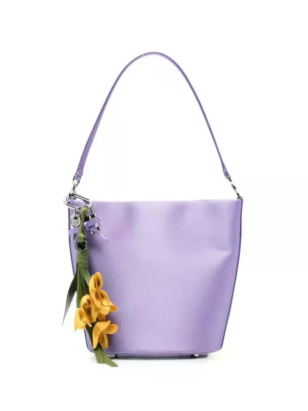 SELF-PORTRAIT Satin Floral-charm Tote Bag