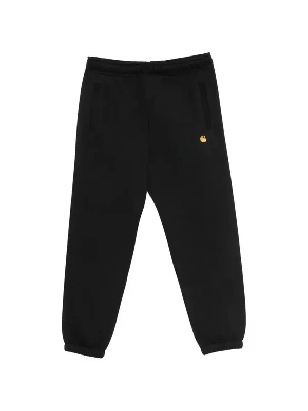 Carhartt Work In Progress Chase Logo-embroidered Elasticated Track Pants - Black