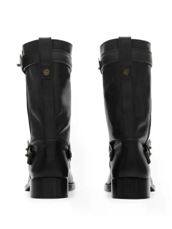 Burberry Kent Leather Biker Boots