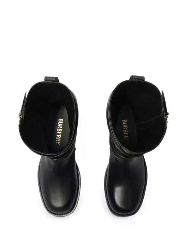Burberry Kent Leather Biker Boots