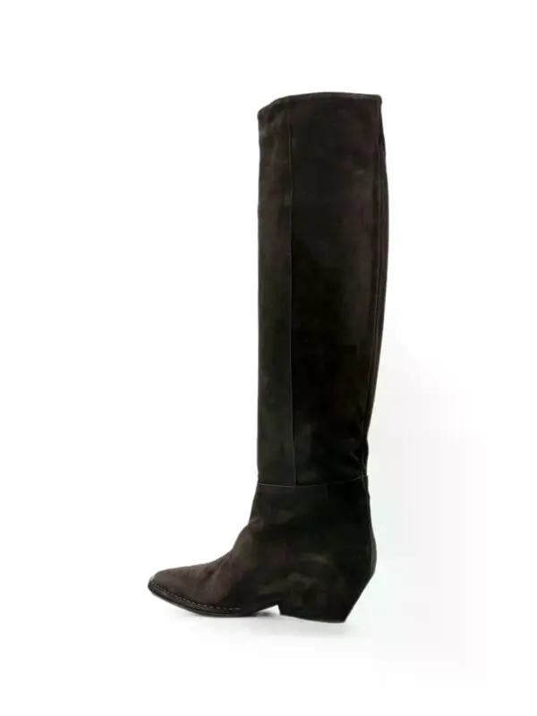 DEL CARLO Pointed Toe Suede Knee-high Boots