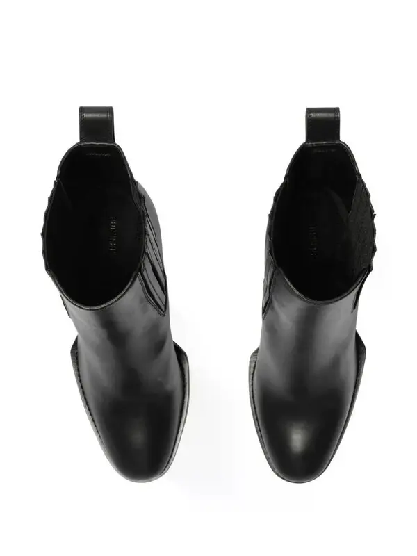 Burberry Leather Sculptural Heel Ankle Boots