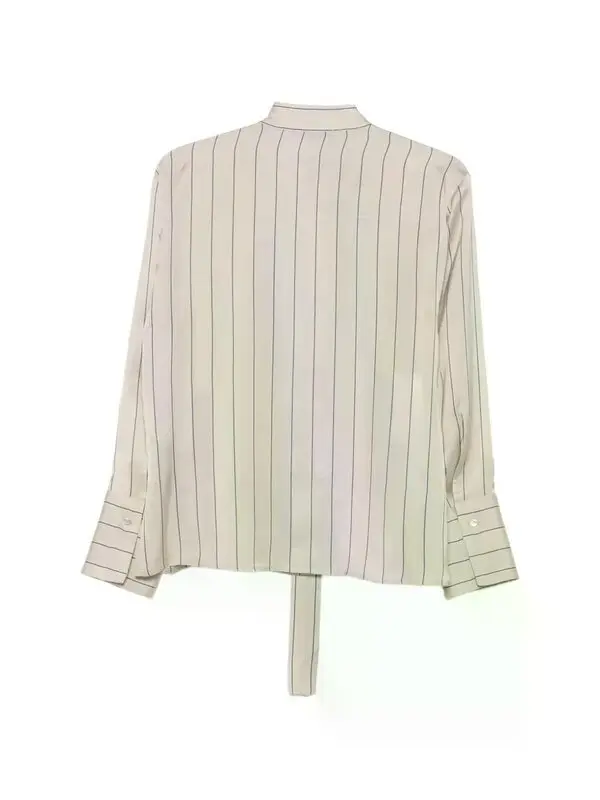 Seventy Pinstripe Pattern Pussy-bow Blouse