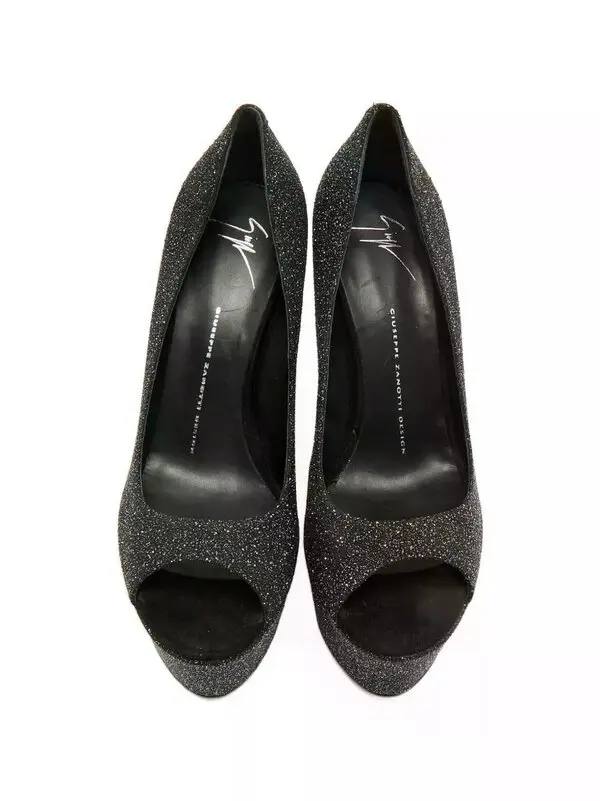 GIUSEPPE ZANOTTI Sharon Platform Pumps Glitter Finish