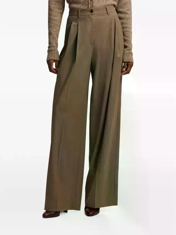 Ralph Lauren Clarice Pleated Wool Trousers