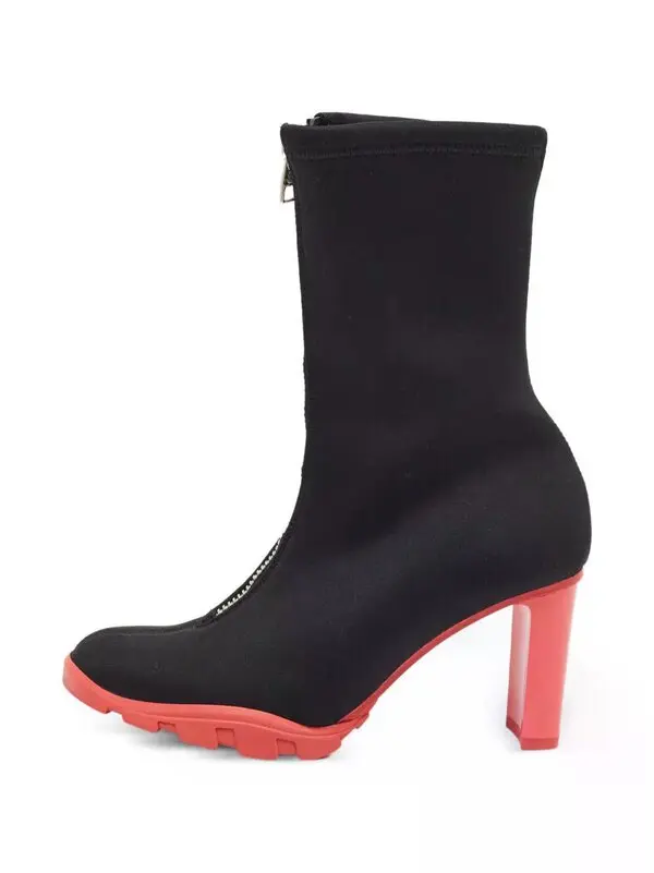 Alexander McQueen Stretch Fabric Zip Ankle Boots