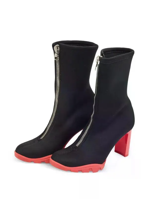 Alexander McQueen Stretch Fabric Zip Ankle Boots