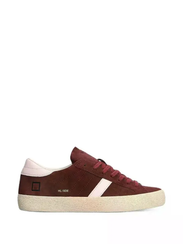 D.a.t.e. Hill Low Block Suede Panel Sneakers - Red