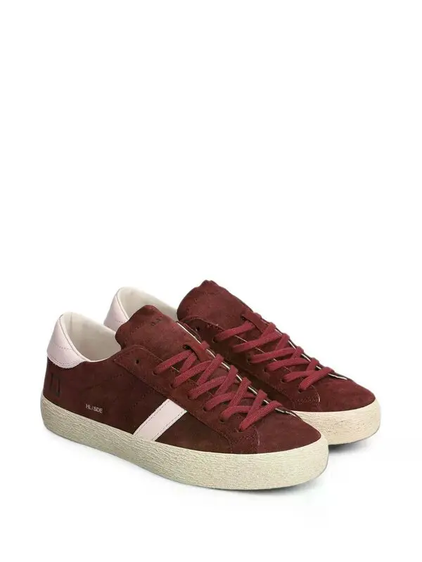 D.a.t.e. Hill Low Block Suede Panel Sneakers - Red