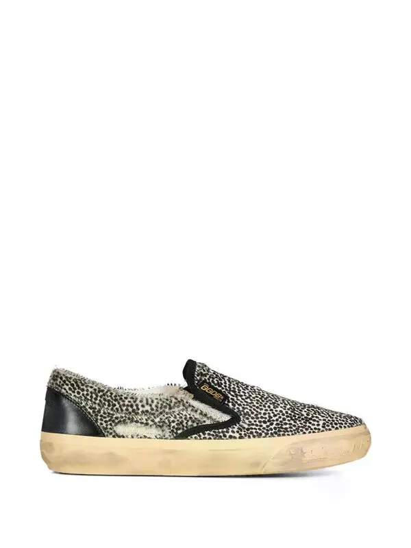 GOLDEN GOOSE Leopard-print Slip-on Sneakers