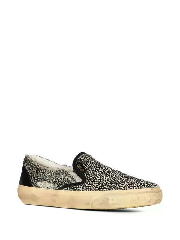 GOLDEN GOOSE Leopard-print Slip-on Sneakers