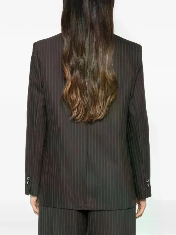 Elisabetta Franchi Pinstripe Pattern Notched Lapel Blazer