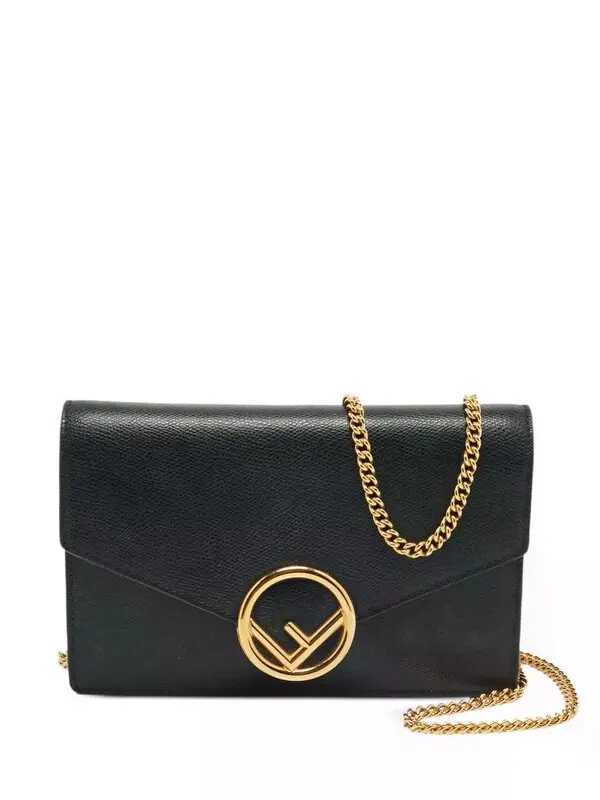 Fendi F Envelope Shoulder Bag - Black