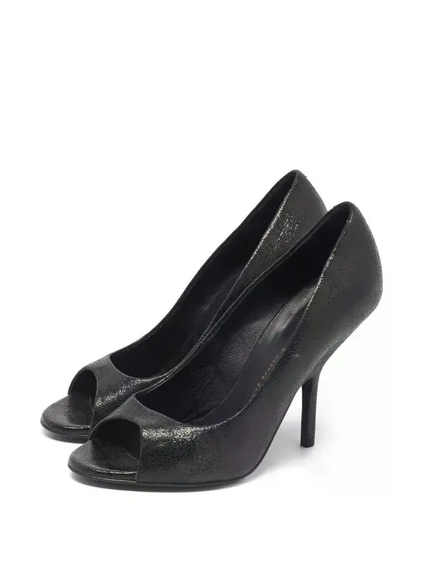 GIUSEPPE ZANOTTI Crackled Peep-toe Pumps