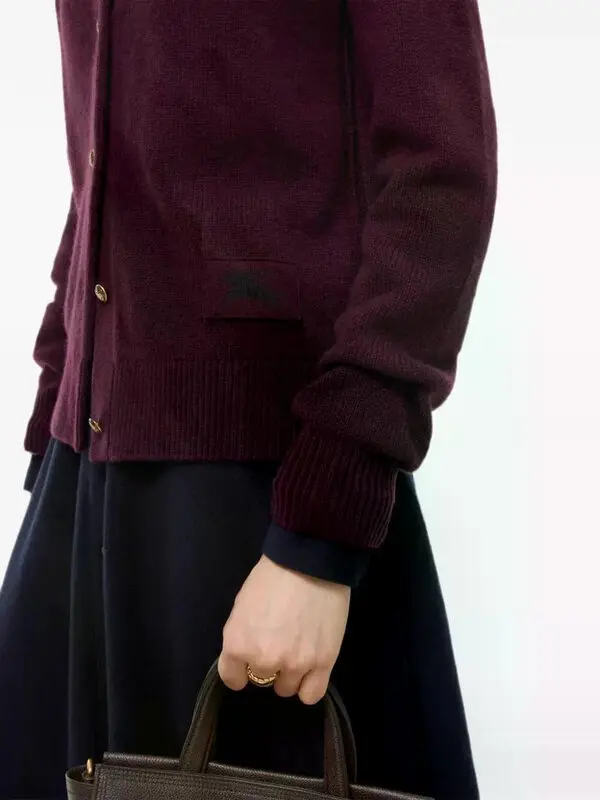 Burberry Cashmere Cardigan With Knight Motif