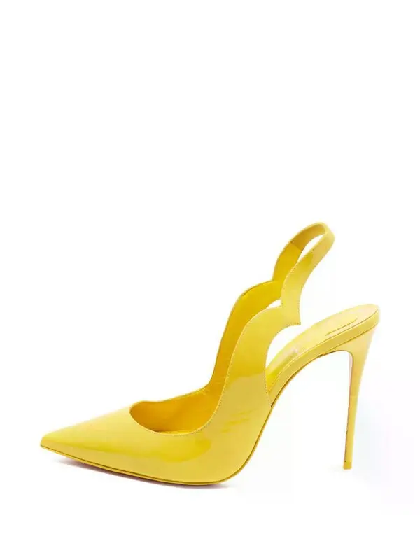 CHRISTIAN LOUBOUTIN Hot Chick Wave-edge Pumps - Yellow