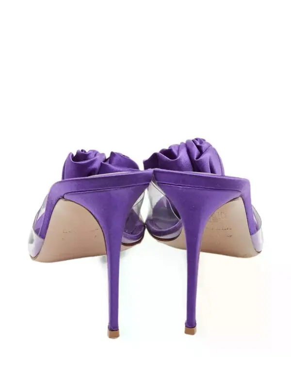 LE SILLA Kamala Ruffled Stiletto Sandals - Purple