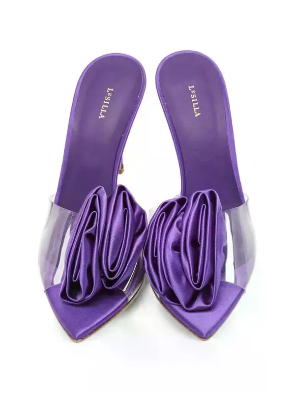 LE SILLA Kamala Ruffled Stiletto Sandals - Purple