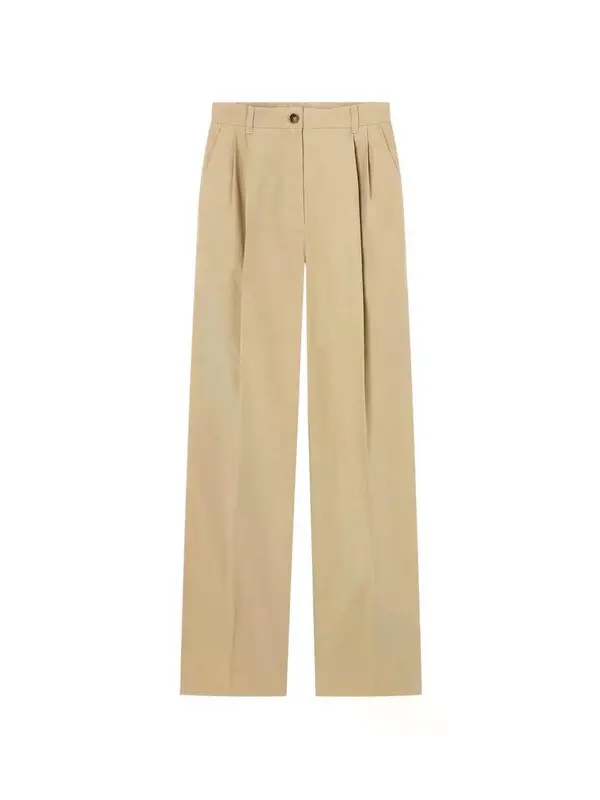 A.p.c. Ginny Pleated Cotton Trousers